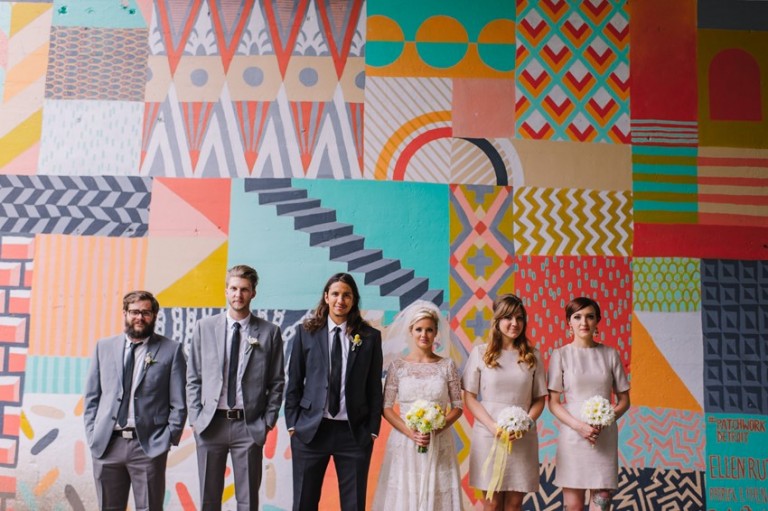 Mid Century Wedding Inspiration in Bold and Beautiful Brights : Chic ...