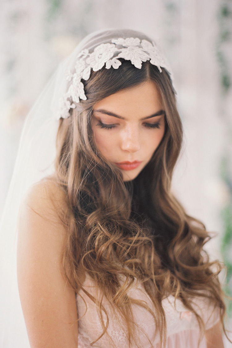 BEADED LACE JULIET CAP VEIL #708V - Chic Vintage Brides : Chic Vintage ...
