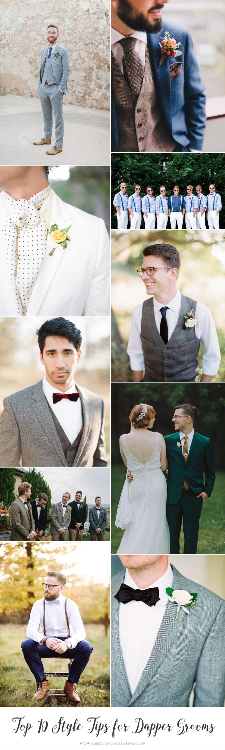 Top 10 Style Tips For Dapper Grooms - Chic Vintage Brides : Chic ...