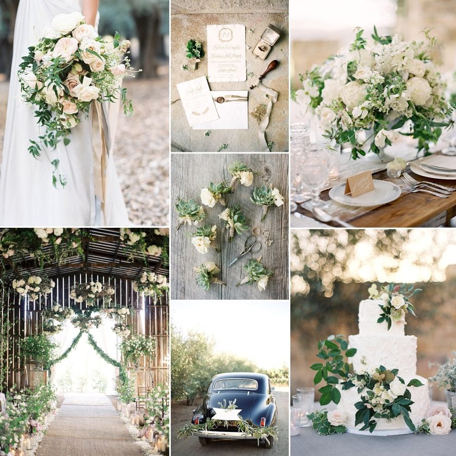 Rustic Greenery - Gorgeous Barn Wedding Inspiration Brimming with ...